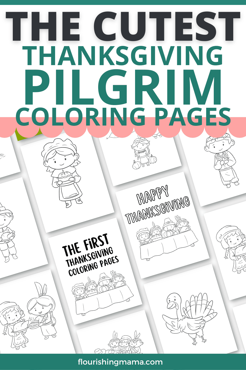 Cute Thanksgiving Coloring Pages for Kids (free printable!)