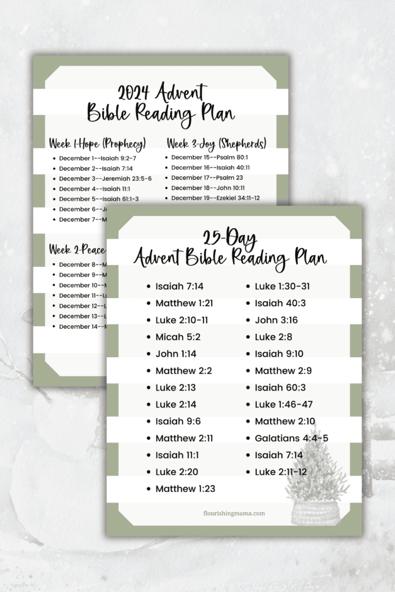 25 Daily Bible Readings for Advent 2024 (Free Printable Plan)