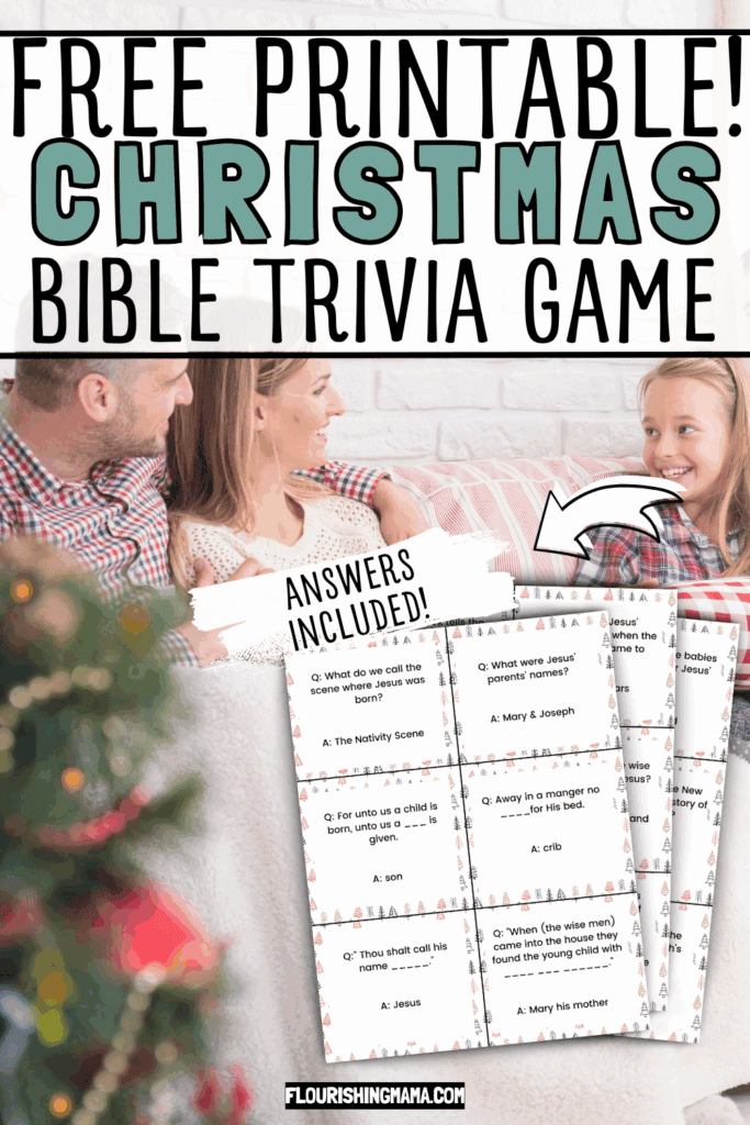 Free Printable Christmas Bible Trivia + Answers Cards