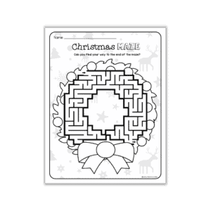 15 Free Printable Christmas Mazes for Kids