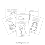 6 Adorable Free Printable Dinosaur Valentine Coloring Pages