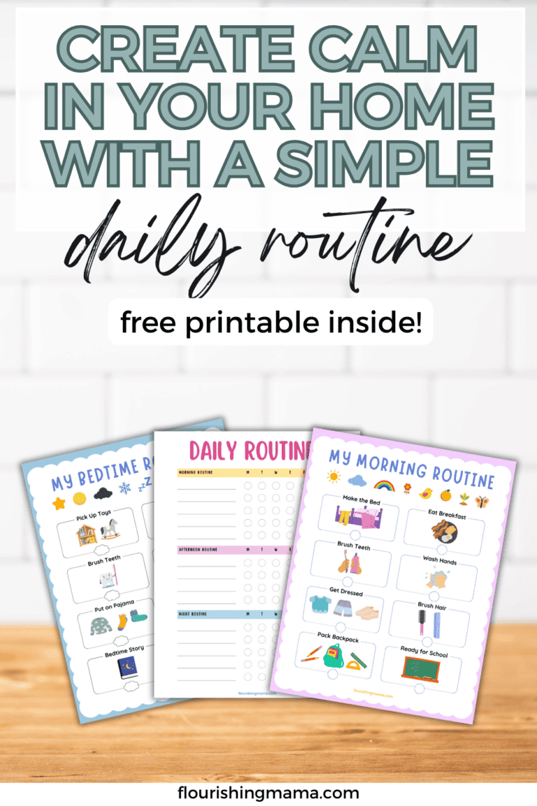 Free Printable Daily Routine Checklist for Moms and Kids