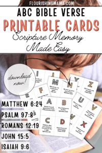 ABC Bible Verses for Little Ones (free printable cards)