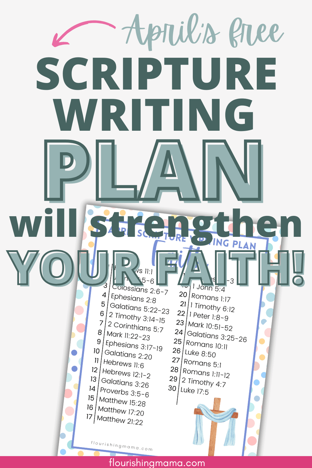 Free Printable April Scripture Writing Plan