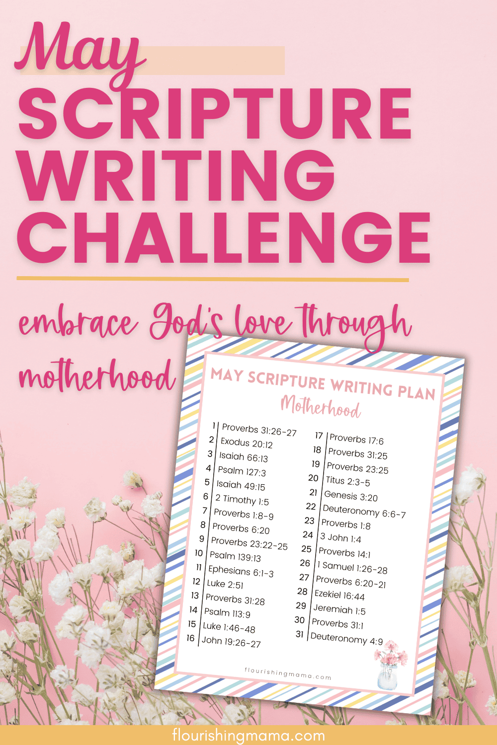 Free Printable May Scripture Writing Plan