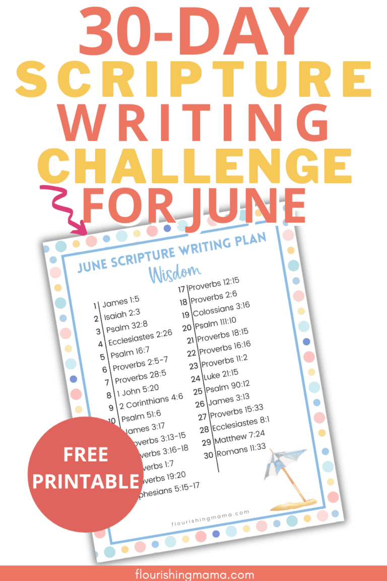 Free Printable June Scripture Writing Plan