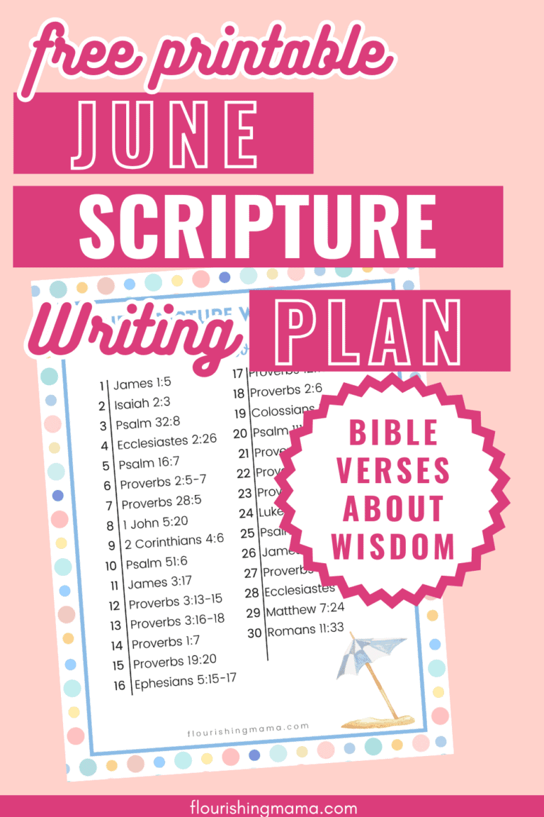 Free Printable June Scripture Writing Plan