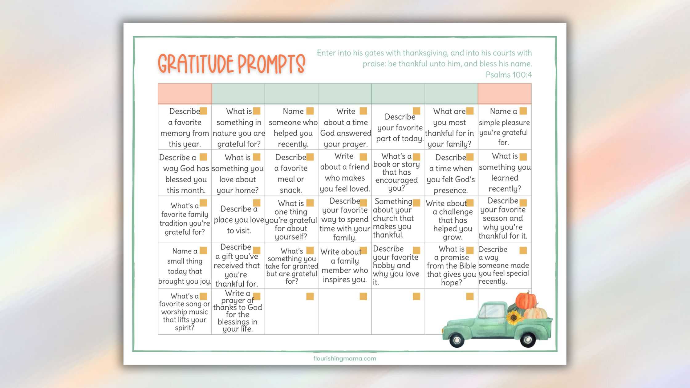 30-Day Gratitude Challenge + Free Printable Gratitude Prompts
