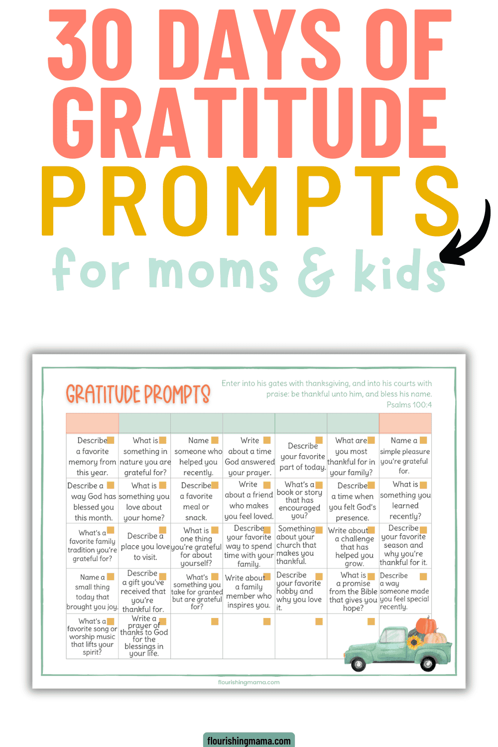 30-Day Gratitude Challenge + Free Printable Gratitude Prompts