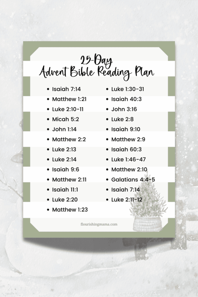 25 Daily Bible Readings for Advent 2025 (Free Printable Plan)