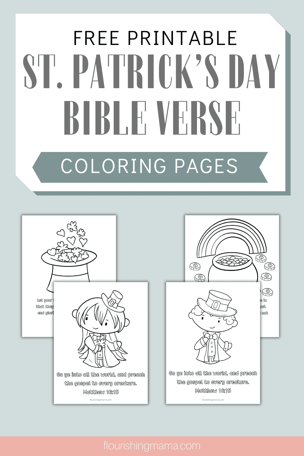 St. Patrick's Day Bible Verse Coloring Pages