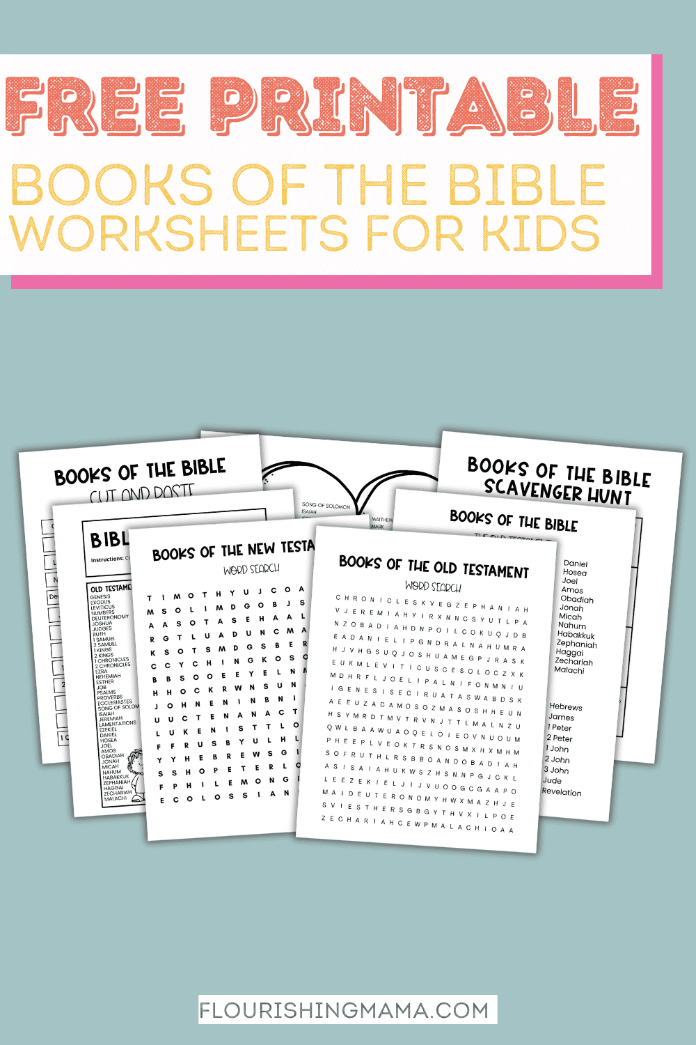 Free Printable Books of the Bible Worksheets for Kids