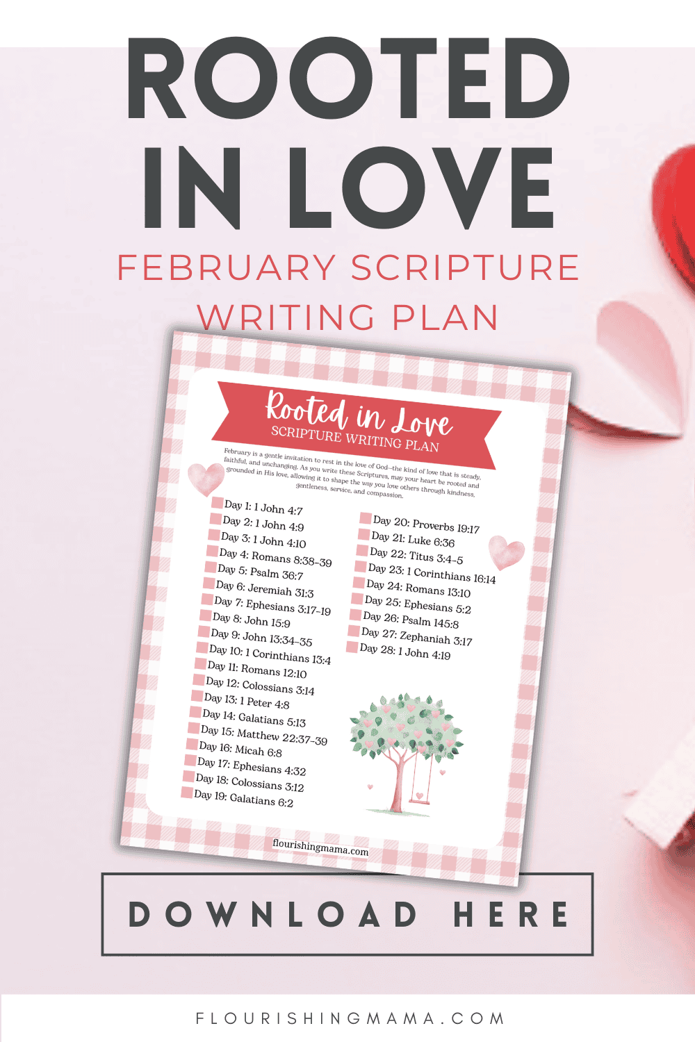 February 2026 Scripture Writing Plan--Rooted in Love